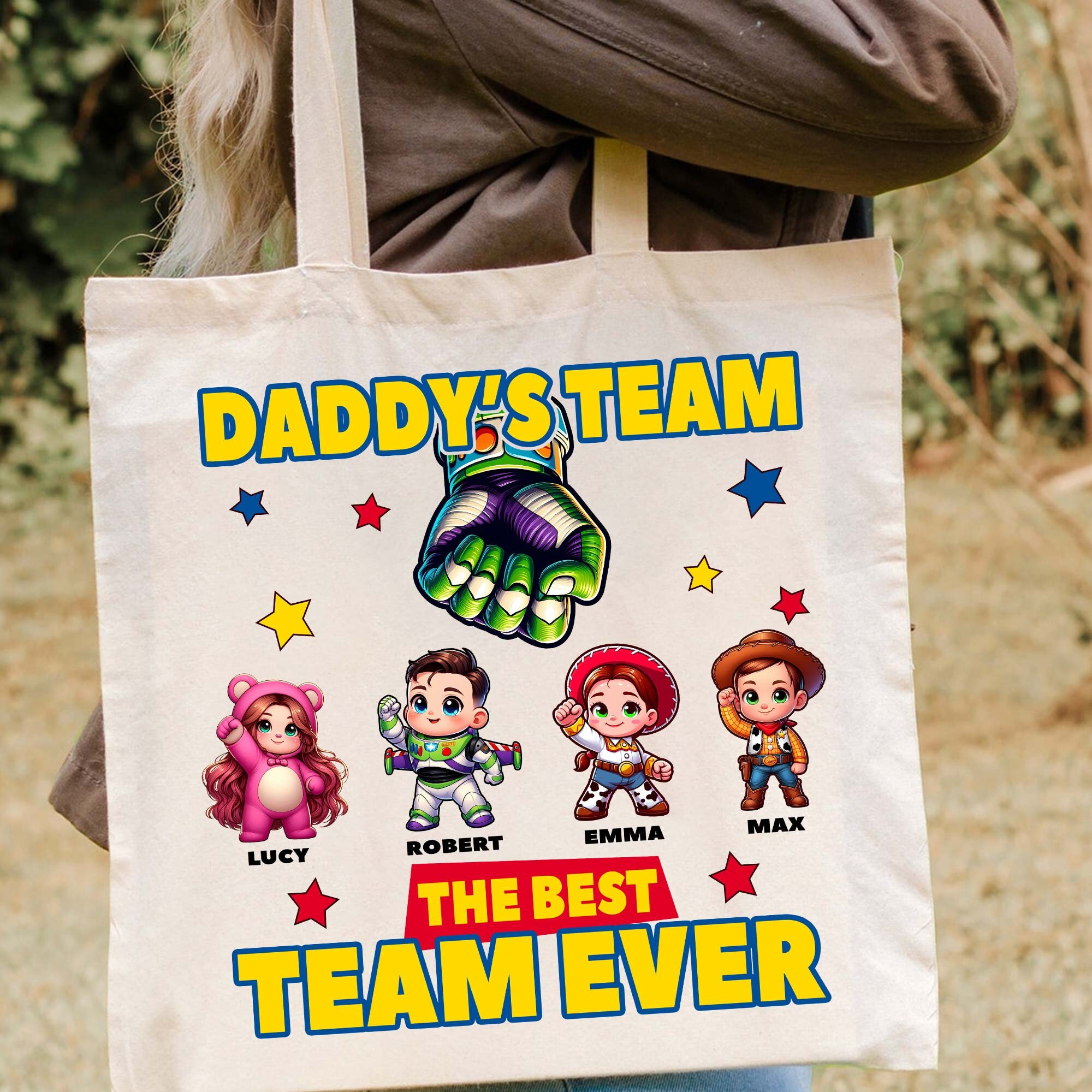 Custom Cartoon Toys Daddy Team Png, Dad and Baby Fist Bump Png, the ...