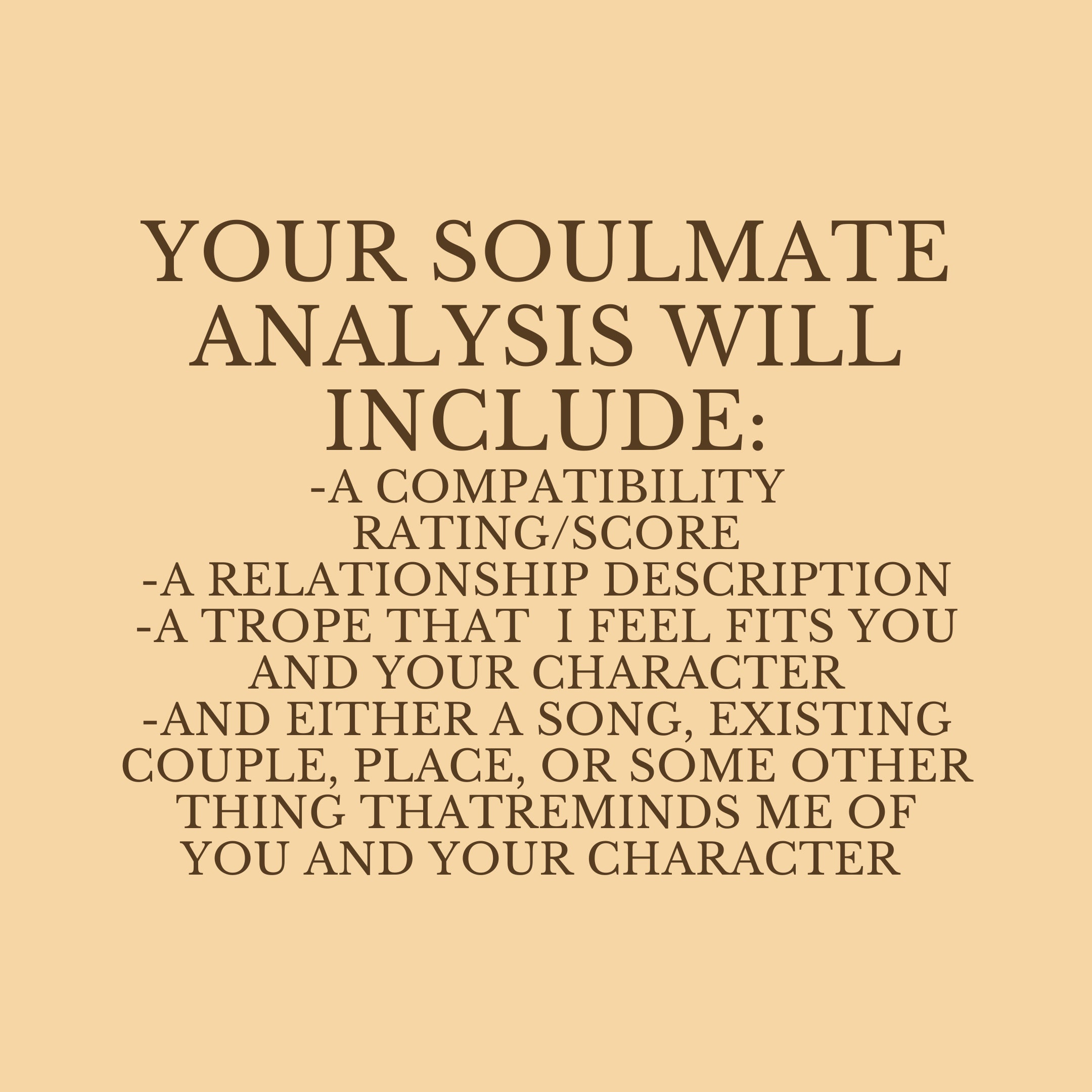 Comfort Character Compatibility/match Up/soulmate Analysis - Etsy