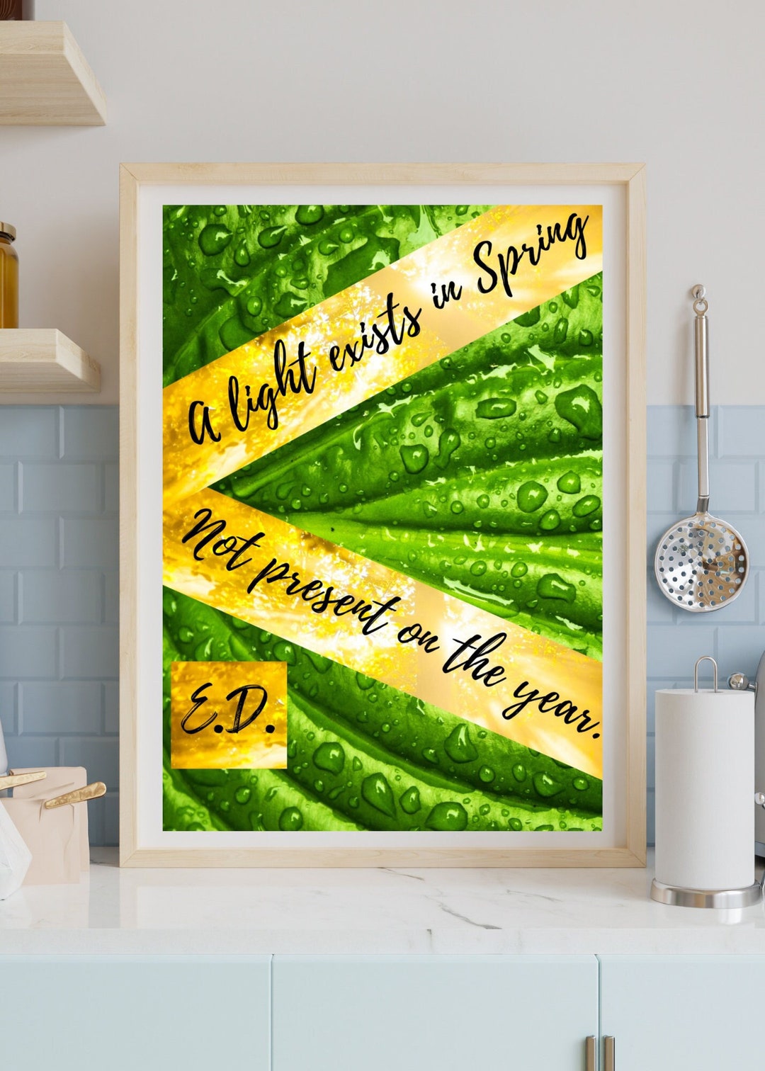 Emily Dickinson Quote a Light Exists in Spring, Gift for Her, Digital ...