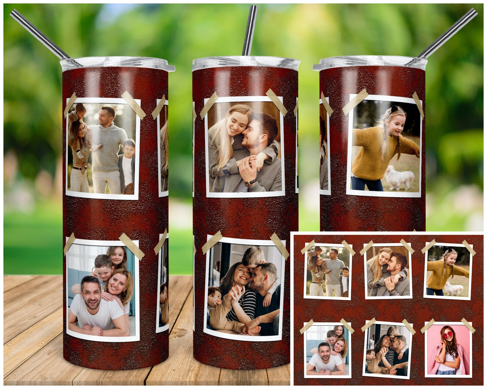 Rusty Metallic Metal Photo Frame 20oz Skinny Tapered & | Etsy