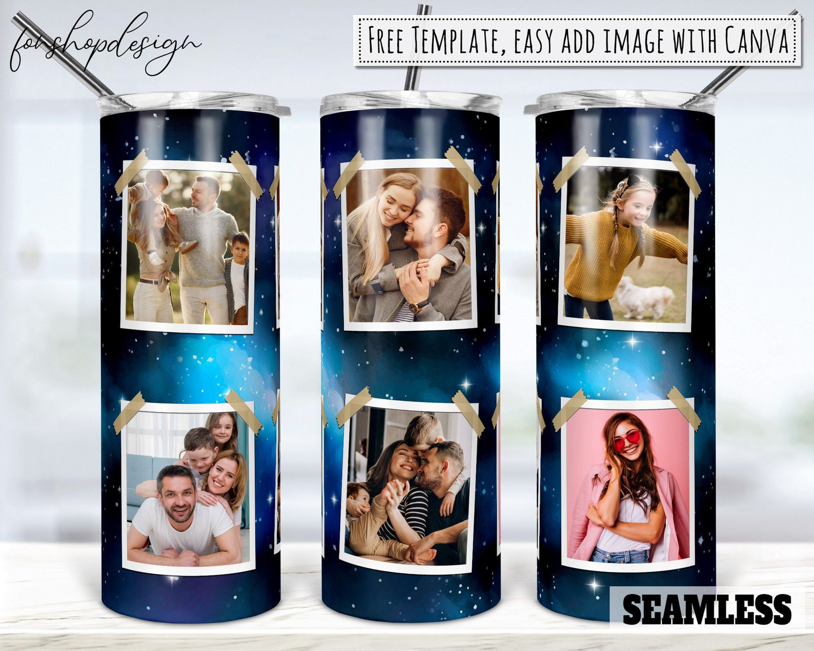 Galaxy Star Photo Collage Frame 20oz Skinny Tapered & Straight - Etsy