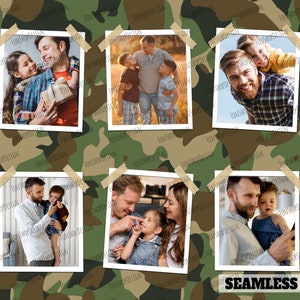 Camouflage Seamless Photo Collage Frame 20oz Skinny Tapered - Etsy
