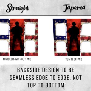 Military Army, American Soldier Photo Frame 20oz Skinny Tapered ...