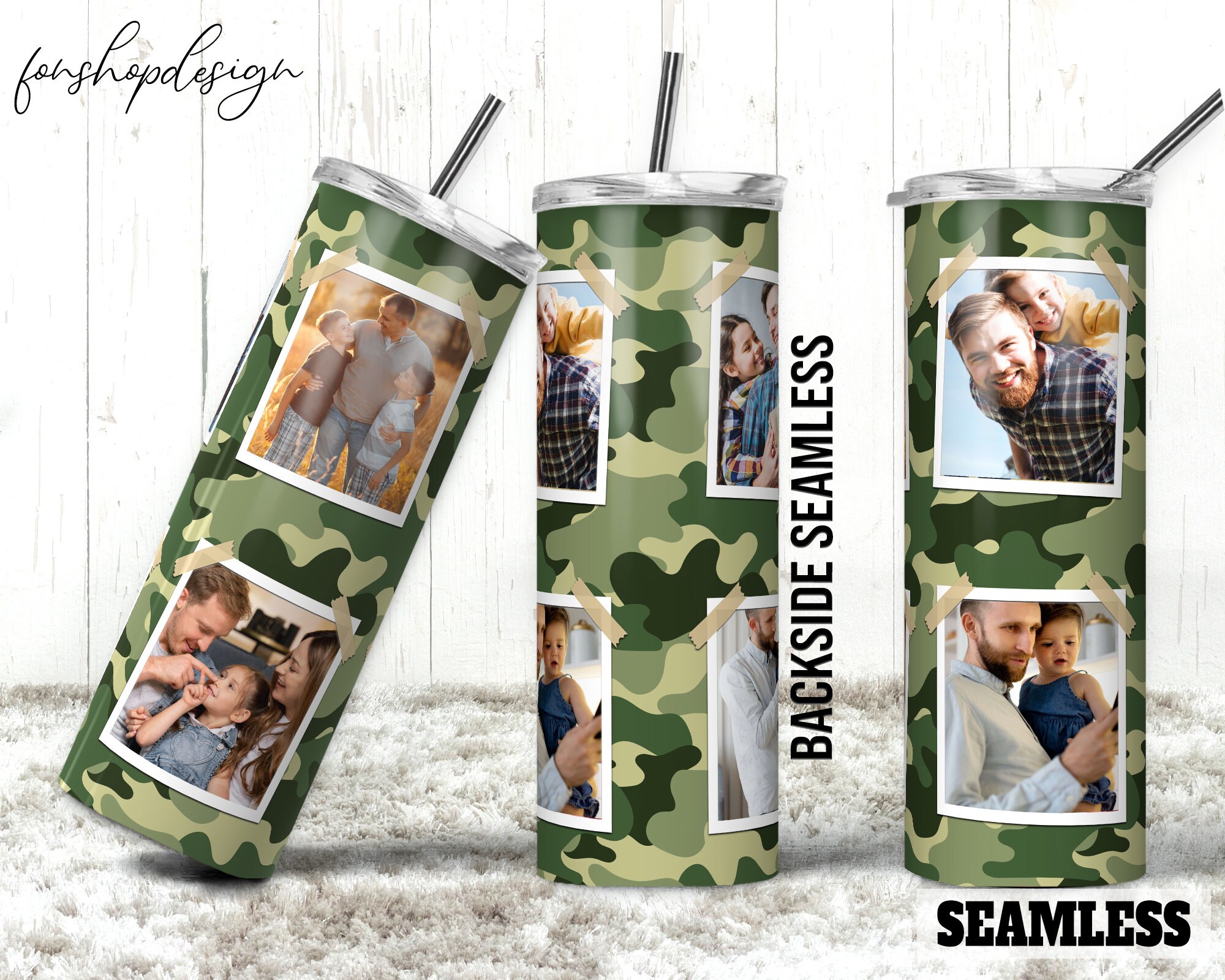 Soldier Military Camouflage Combo Photo Frame 20oz Skinny - Etsy