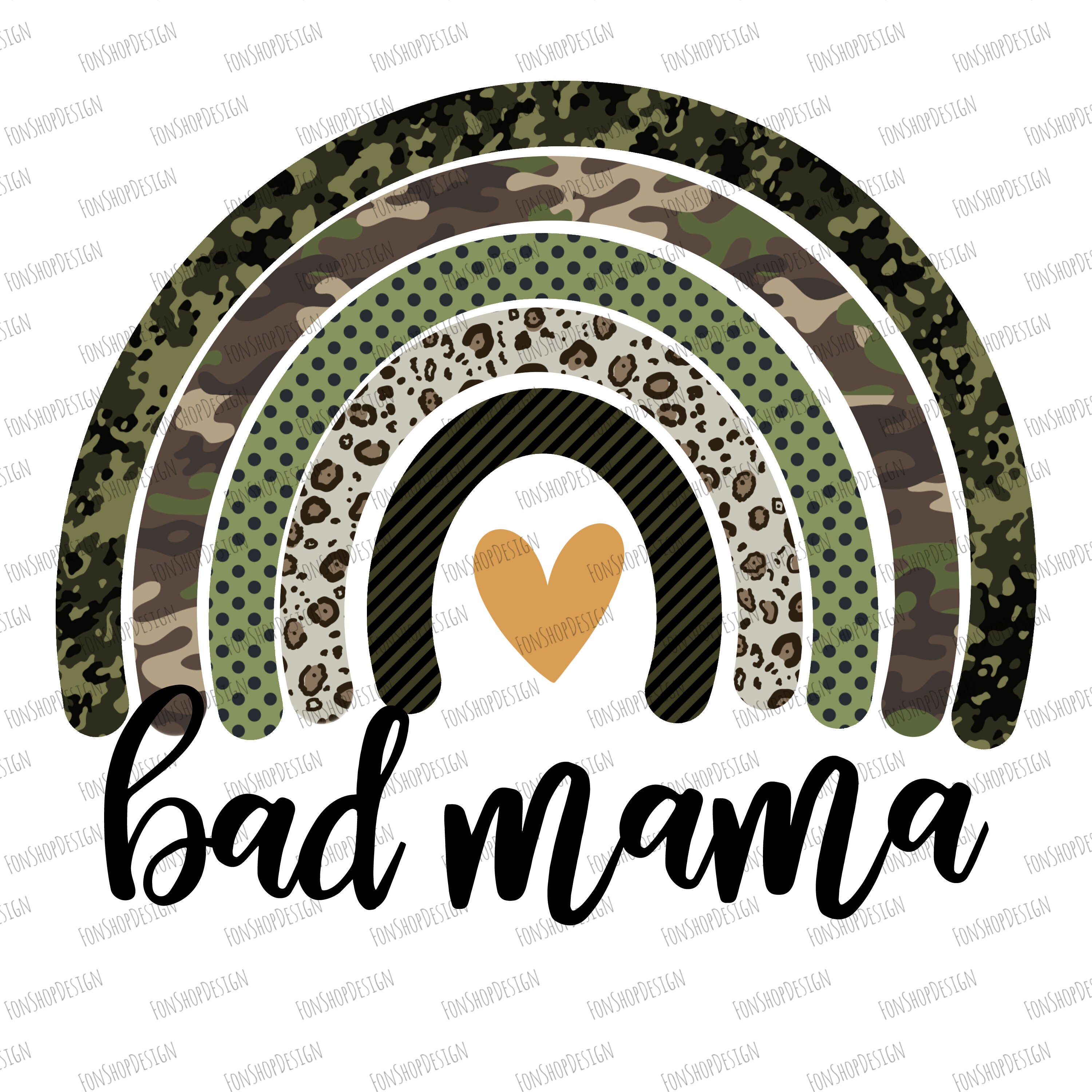 Bad Mama Camo Cheetah Leopard Rainbow Camouflage Digital Png | Etsy
