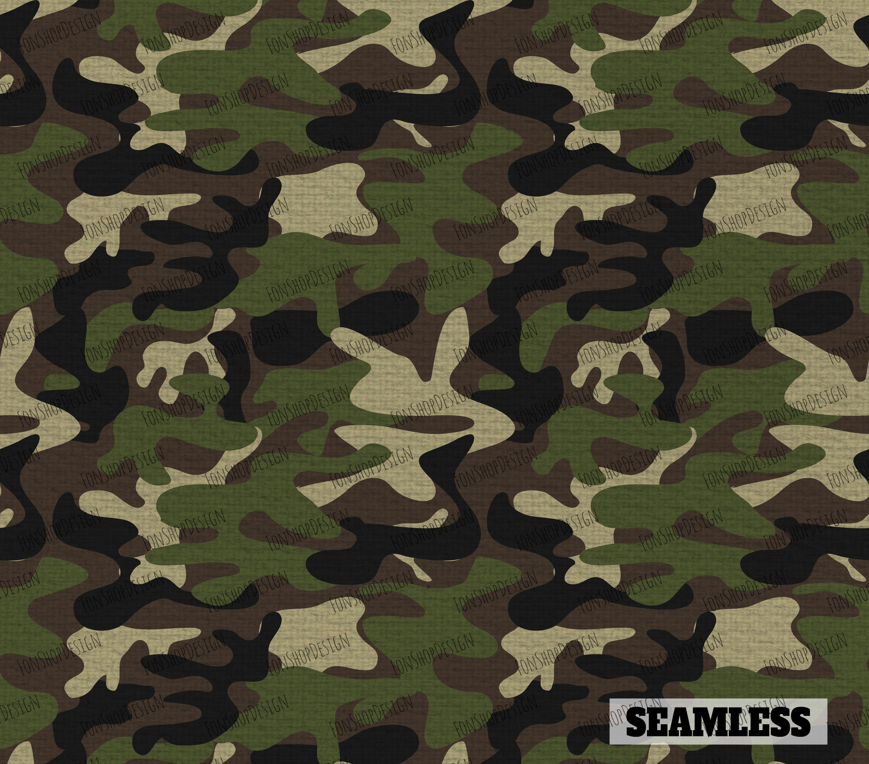 Camouflage Camo Seamless 20oz Skinny Tapered & Straight | Etsy