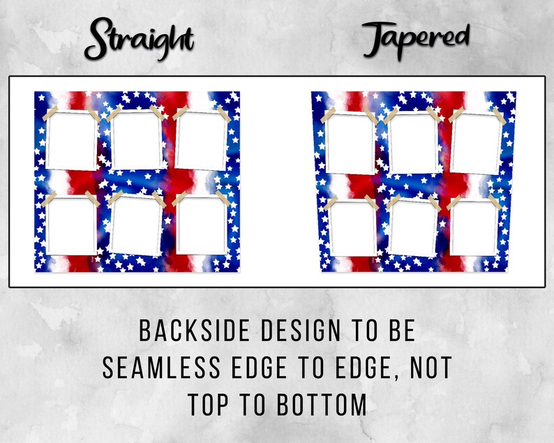 American Flag 4th of July Photo Frame 20oz Skinny Tapered & - Etsy