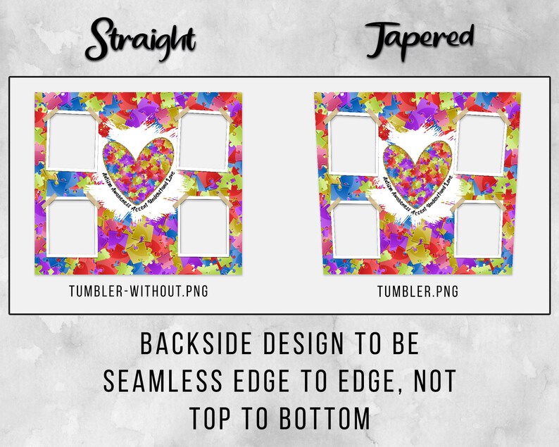 Autism Awareness Photo Frame 20oz Skinny Tapered & Straight - Etsy