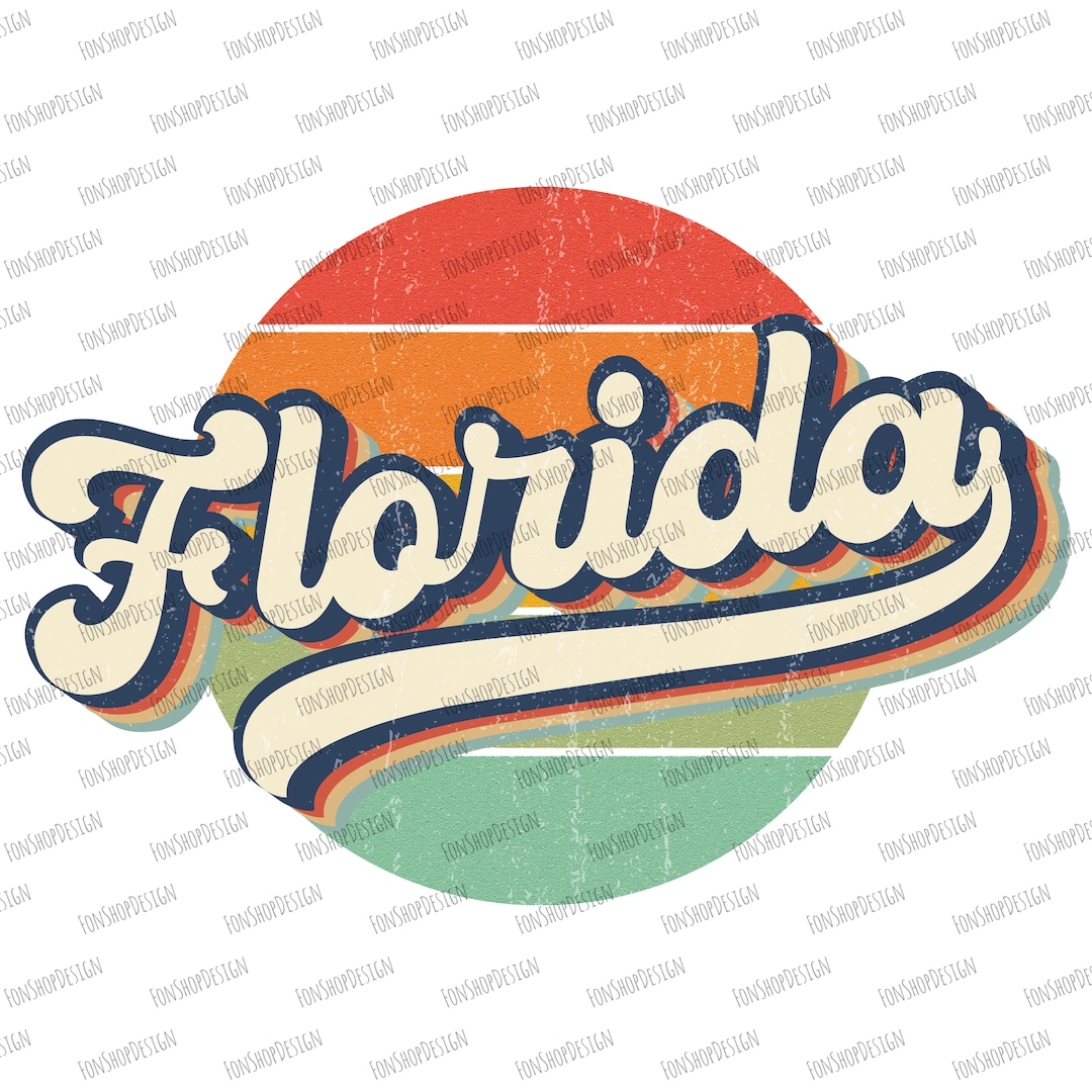 Retro Florida Vintage Sublimation Png, Vintage Florida Fall Decor ...