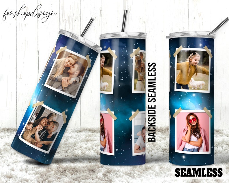 Galaxy Star Photo Collage Frame 20oz Skinny Tapered & Straight - Etsy