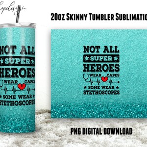 Nurse Super Power Cna Seamless 20oz Skinny Tapered & Straight Tumbler ...