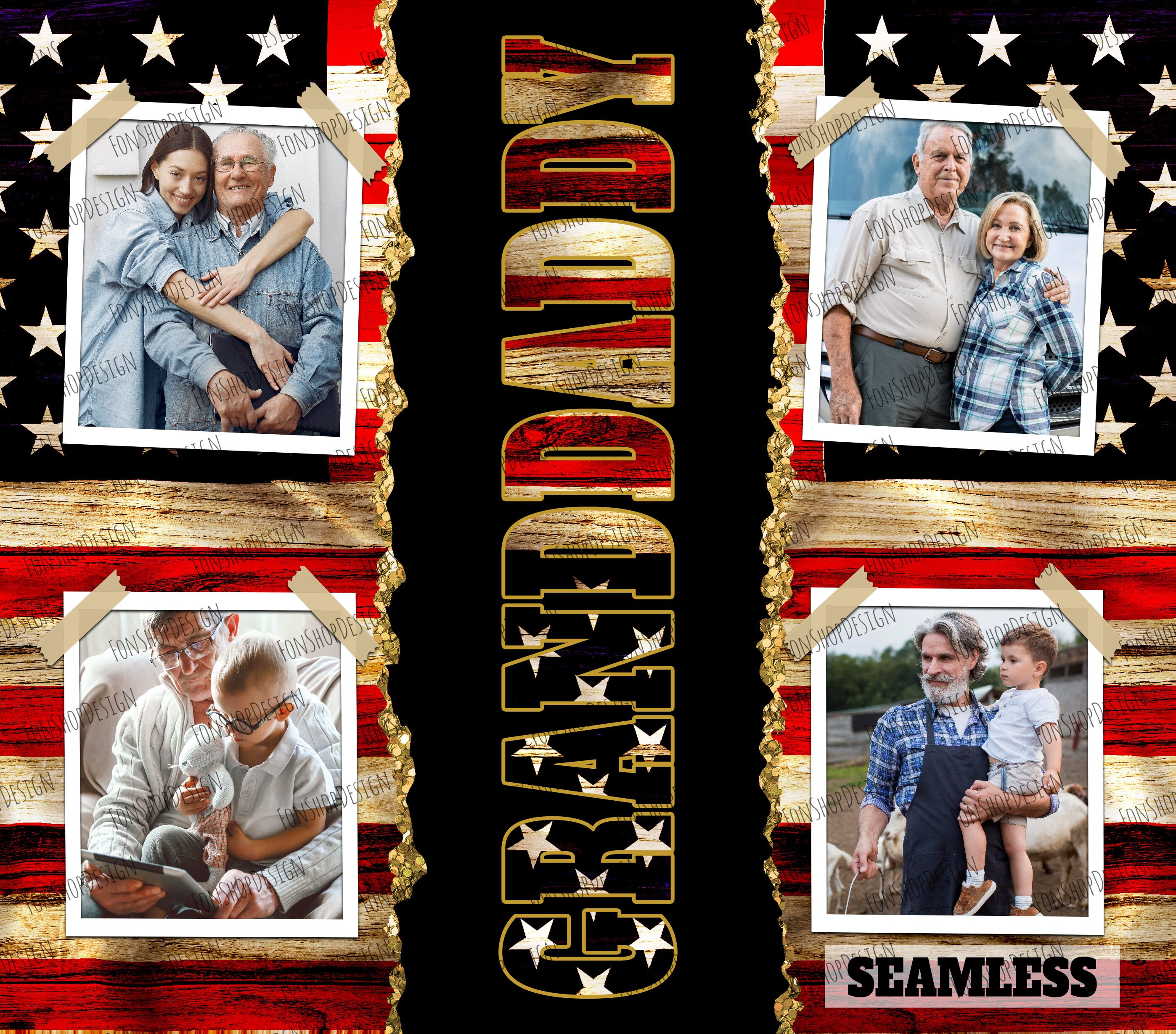 Granddaddy Photo Frame 20oz Skinny Tapered & Straight Tumbler | Etsy