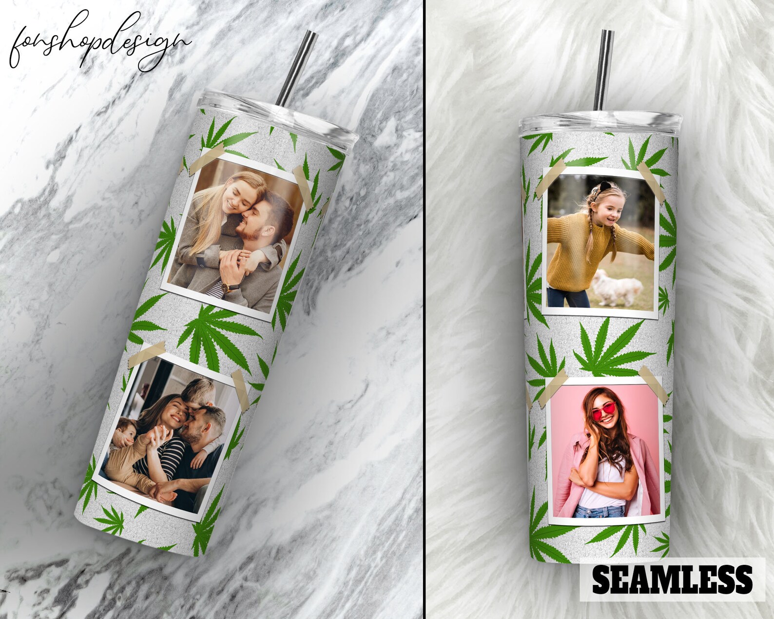 Marijuana Cannabis Photo Frame 20oz Skinny Tapered and - Etsy