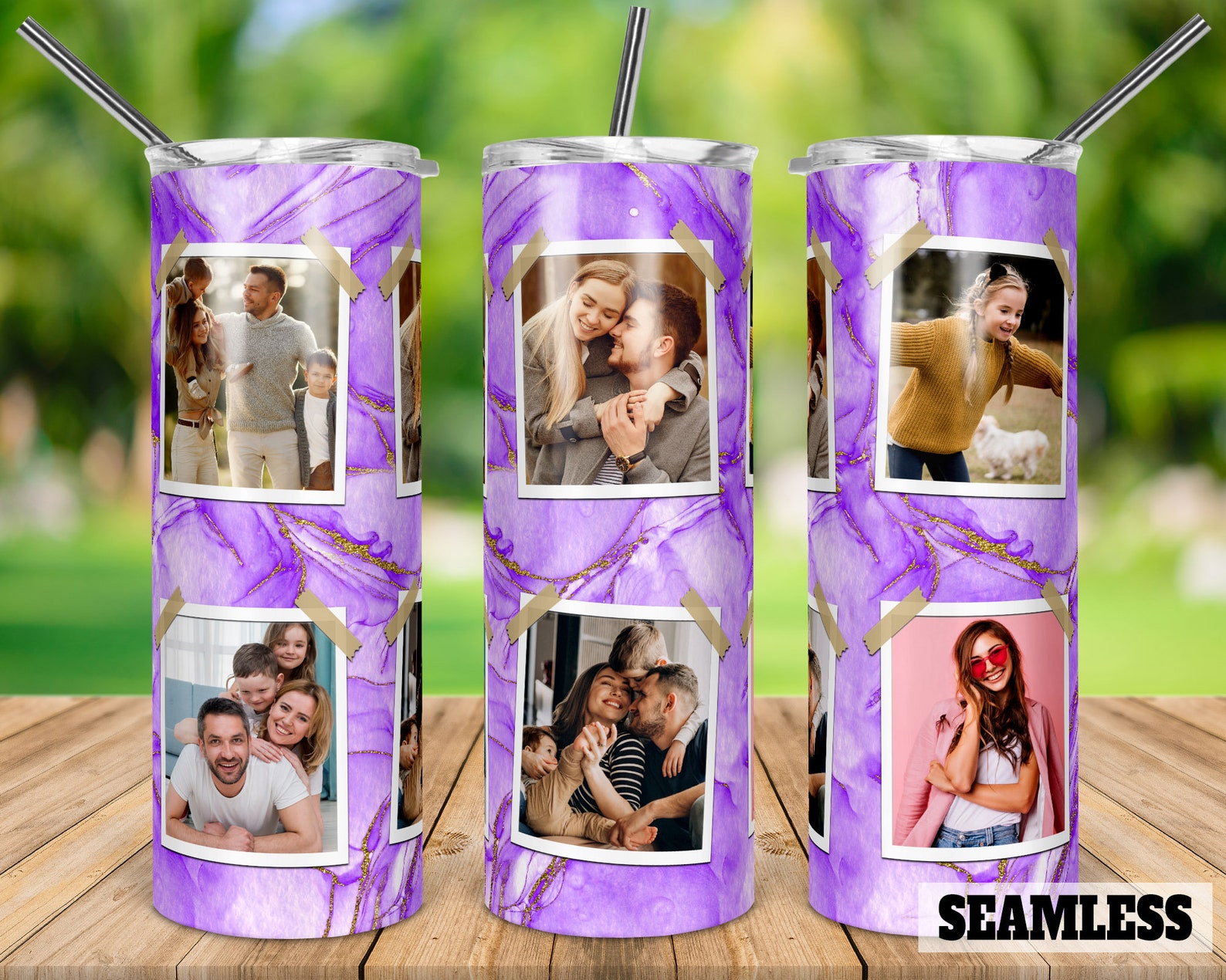 Purple Alcohol Ink Photo Frame 20oz Skinny Tapered & Straight | Etsy