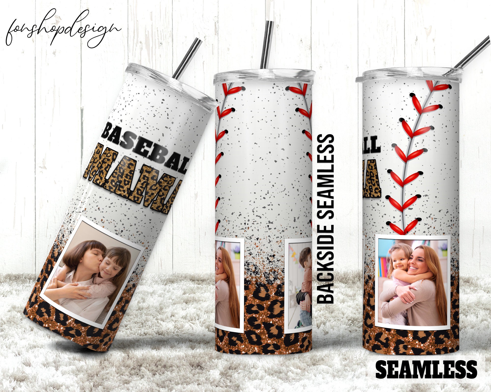 Baseball Mama Glitter Photo Frame Tumbler 20 Oz - Etsy