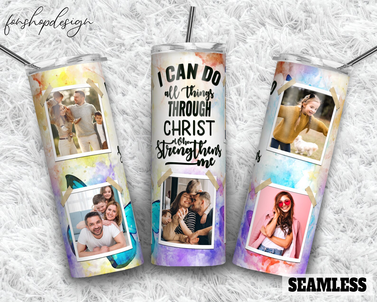 Christian Bible Verse Photo Frame 20oz Skinny Tapered & Straight ...