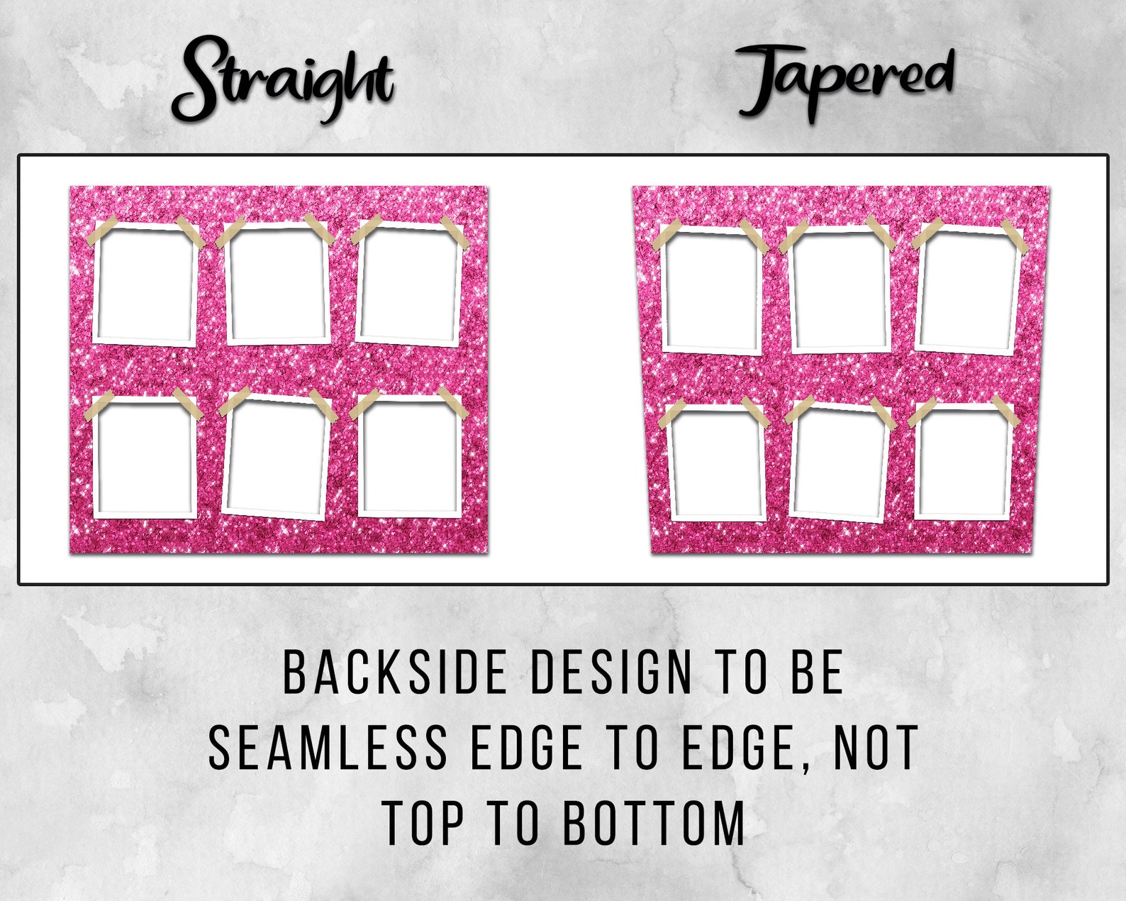 Pink Glitter Photo Frame 20oz Skinny Tapered And Straight | Etsy