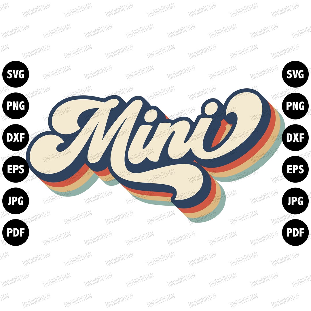 Retro Mini Svg Png, Mama Svg, Mama and Mini Svg, Layered Mom Svg, Png ...