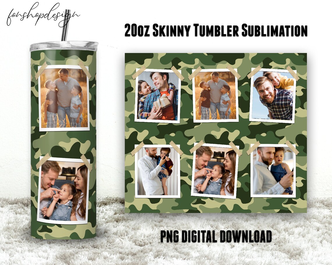 Soldier Military Camouflage Combo Photo Frame 20oz Skinny - Etsy