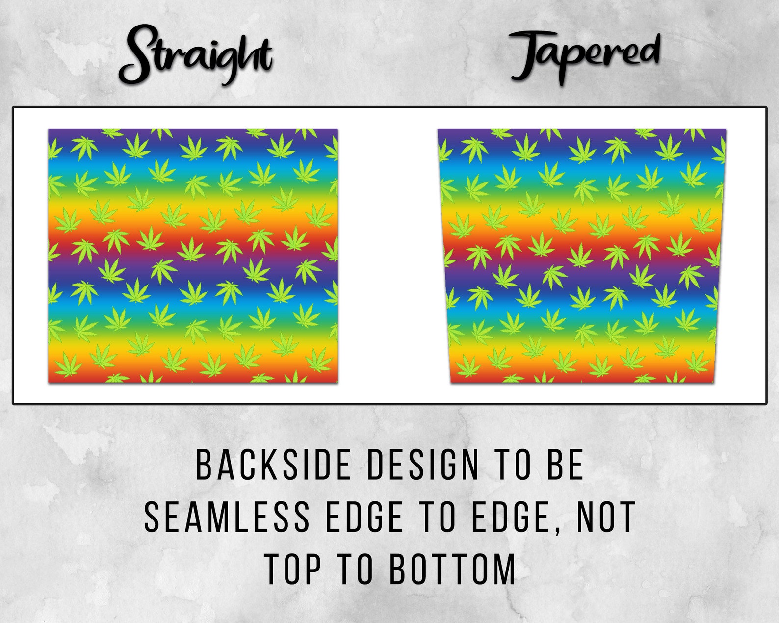 Colorful Marijuana Leaf Weed Seamless 20oz Skinny Tapered & - Etsy