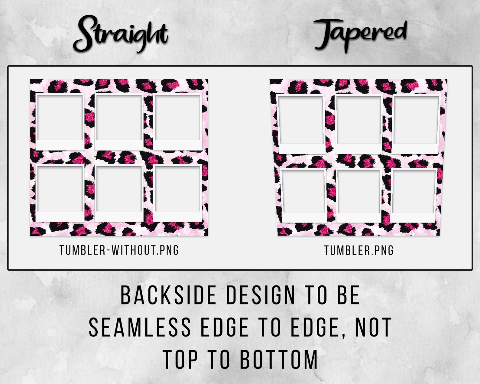 Pink Glitter Leopard Photo Frame Tumbler 20 Oz Tumbler - Etsy