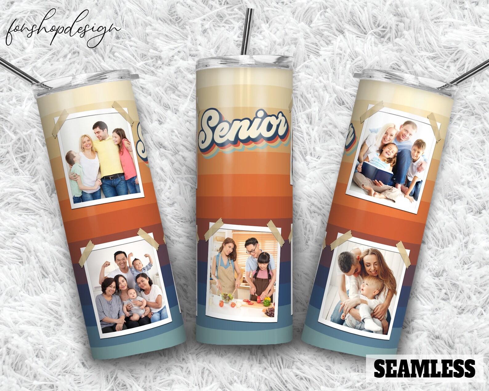 Retro Vintage Senior Photo Frame 20oz Skinny Tapered & - Etsy