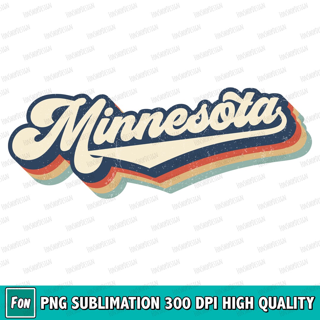 Minnesota Retro Vintage Sublimation Png, Minnesota Png, Retro ...