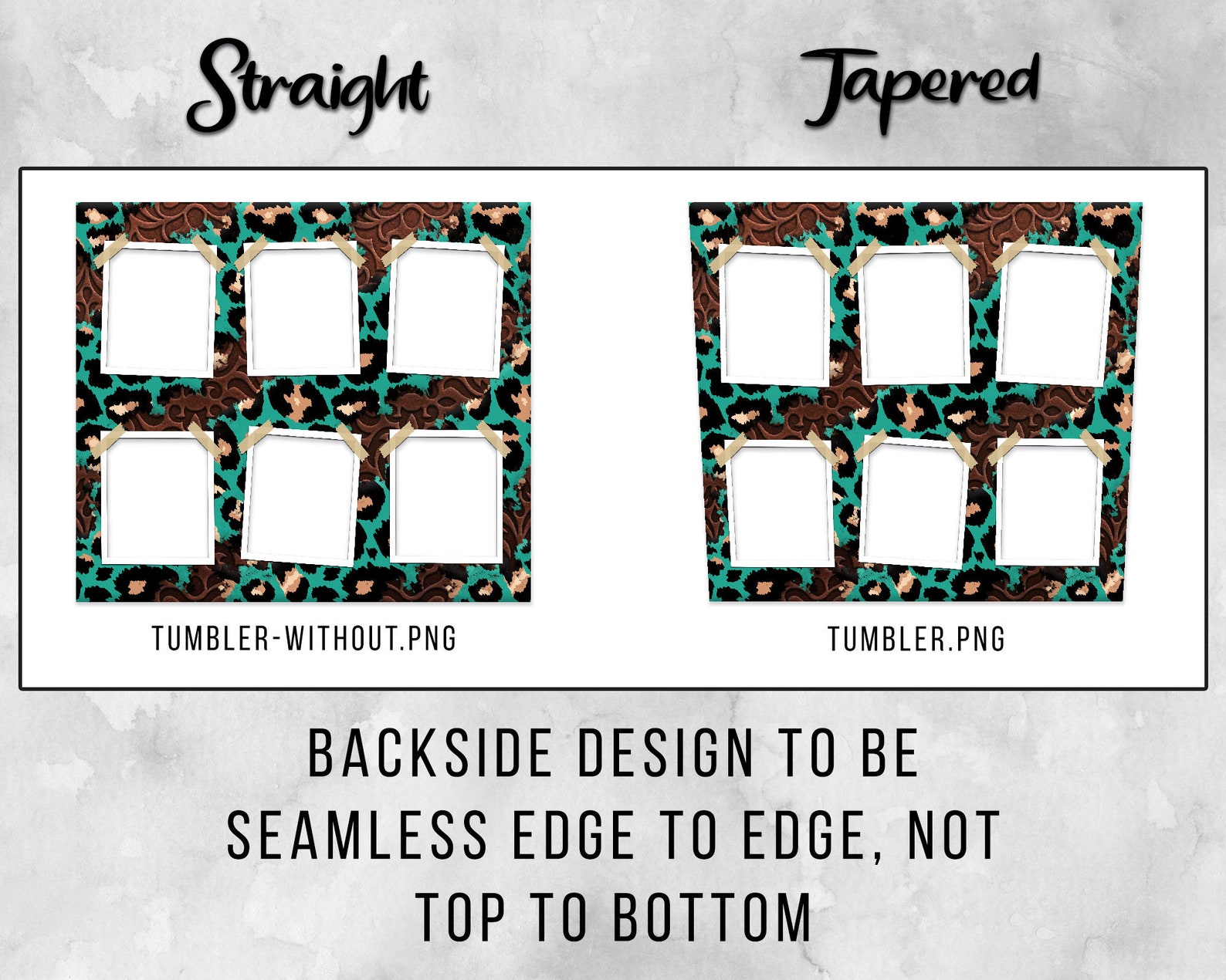 Tooled Leather Turquoise Photo Frame 20oz Skinny Tapered & - Etsy