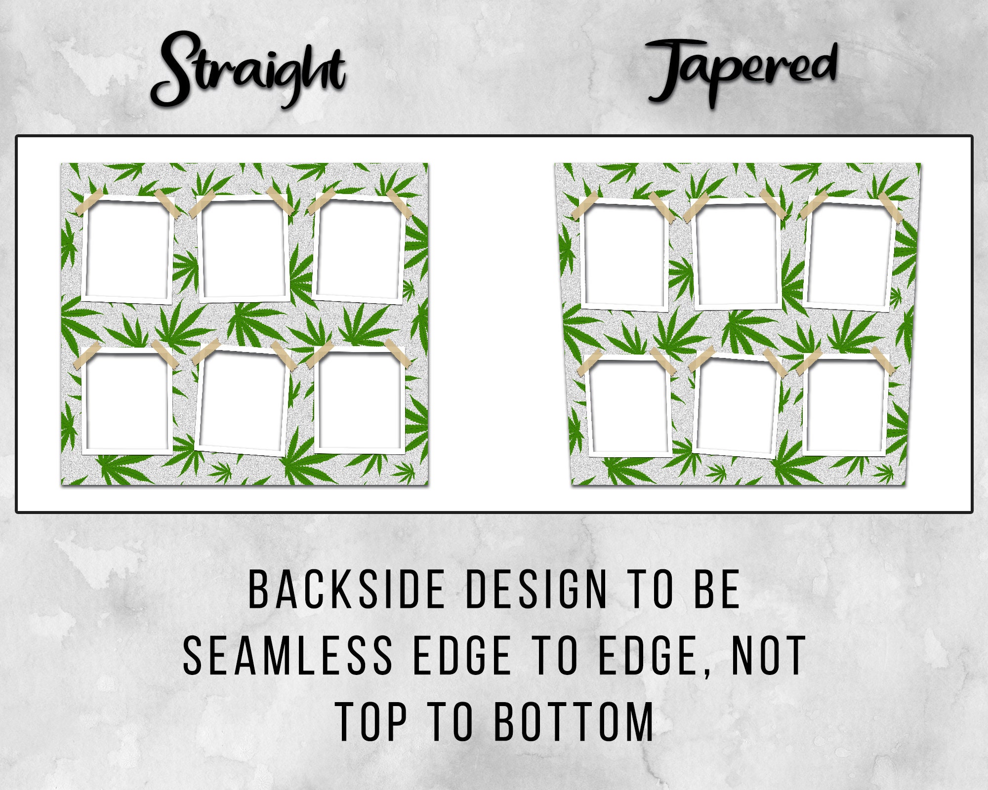 Marijuana Cannabis Photo Frame 20oz Skinny Tapered and | Etsy