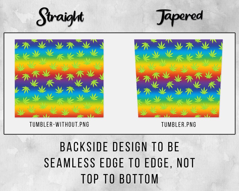 Colorful Marijuana Leaf Weed Seamless 20oz Skinny Tapered & - Etsy