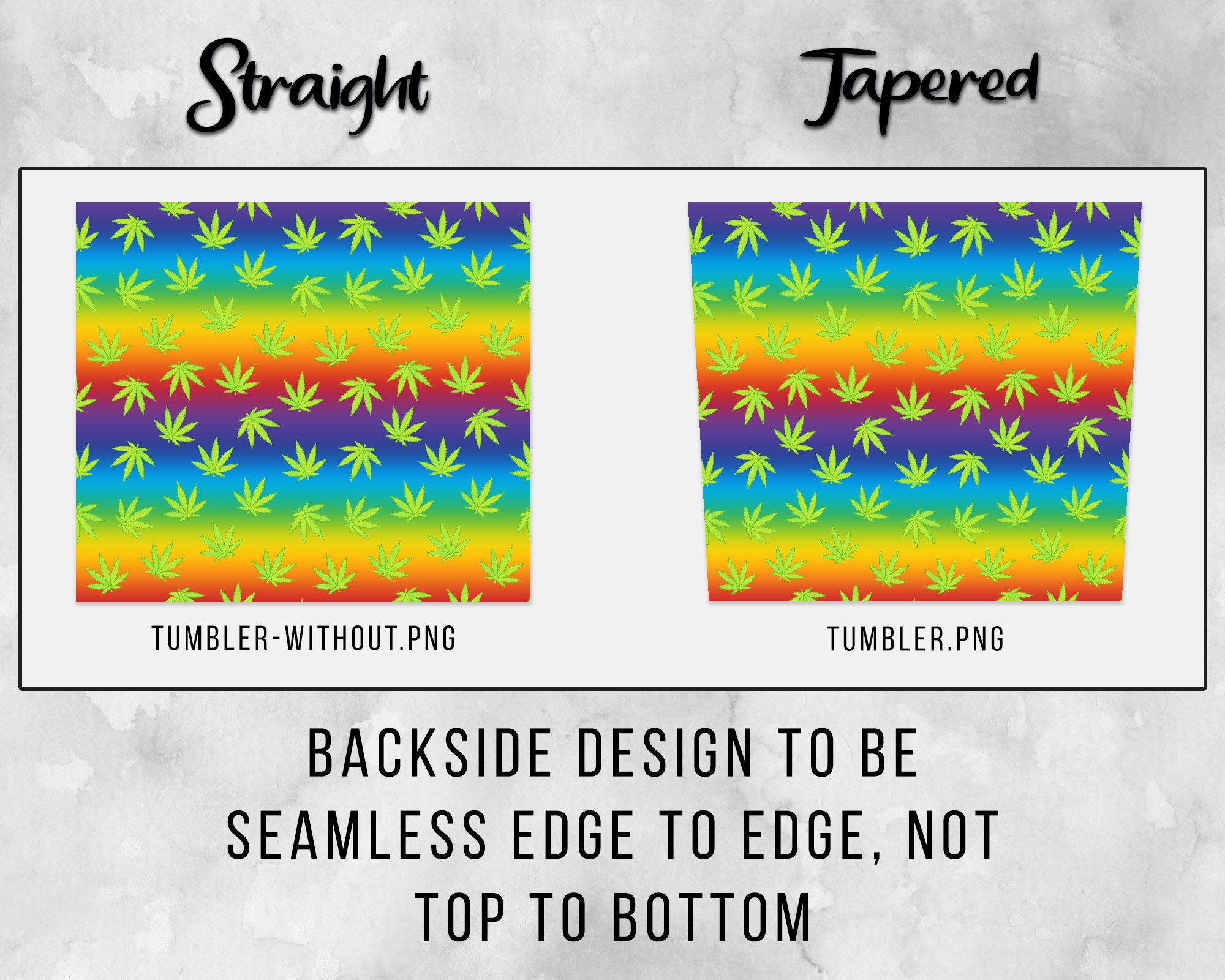 Colorful Marijuana Leaf Weed Seamless 20oz Skinny Tapered & - Etsy