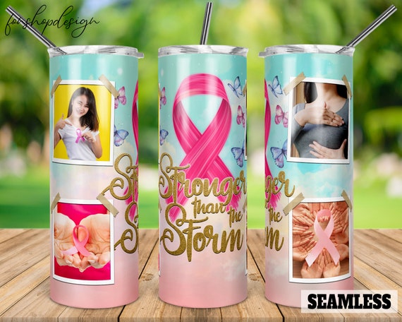 Breast Cancer Awareness Photo Frame 20oz Skinny Tapered & | Etsy