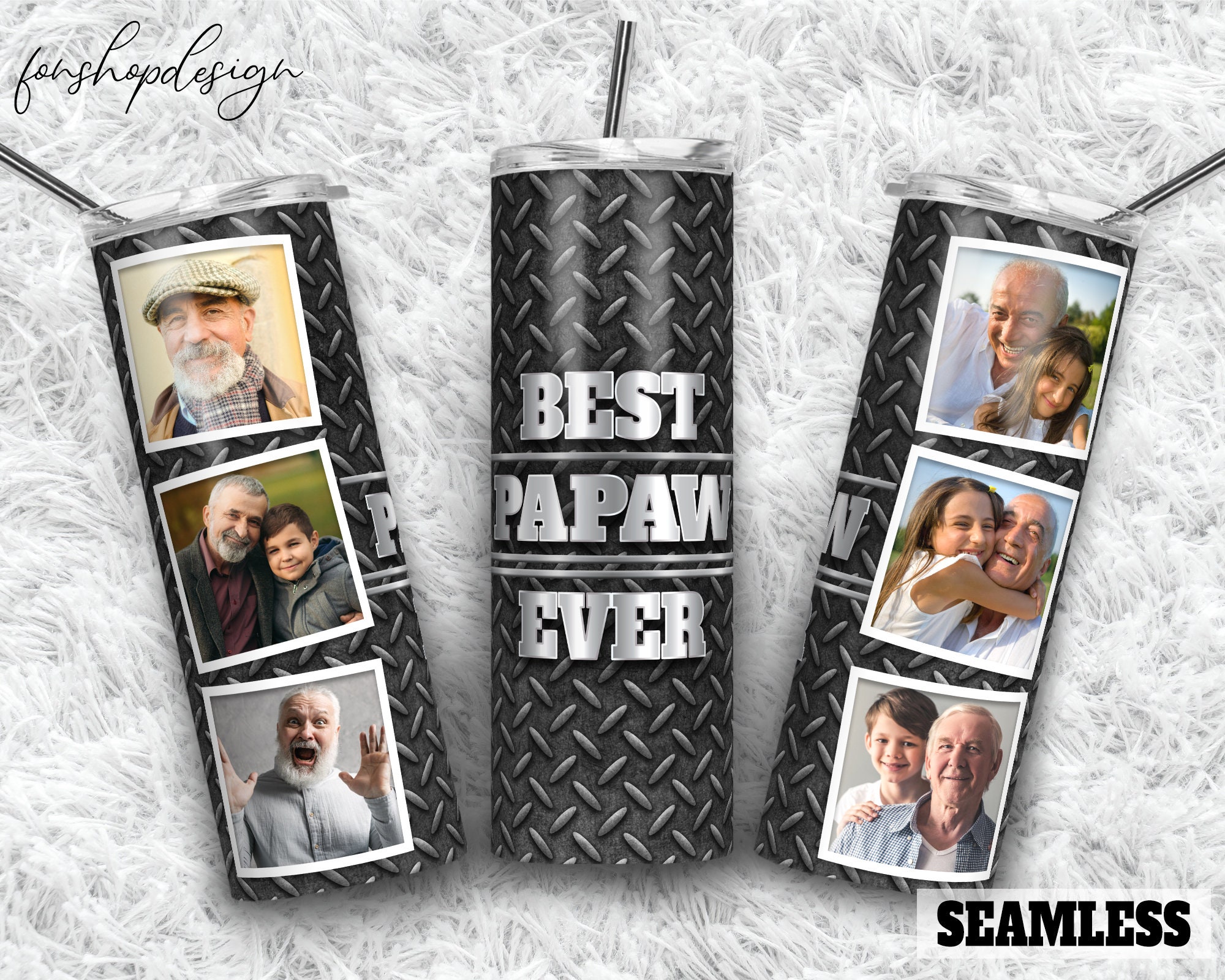 Best Papaw Ever Tumbler Picture Photo Frame 20oz Tumbler - Etsy