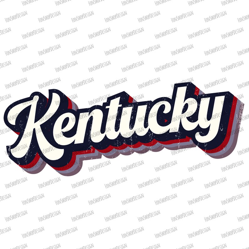 Retro Kentucky Vintage Sublimation Png Kentucky Ky Usa State | Etsy