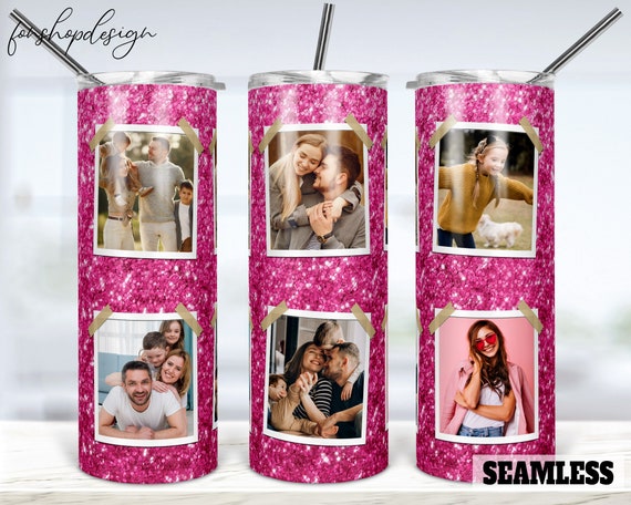 Pink Glitter Photo Frame 20oz Skinny Tapered and Straight | Etsy