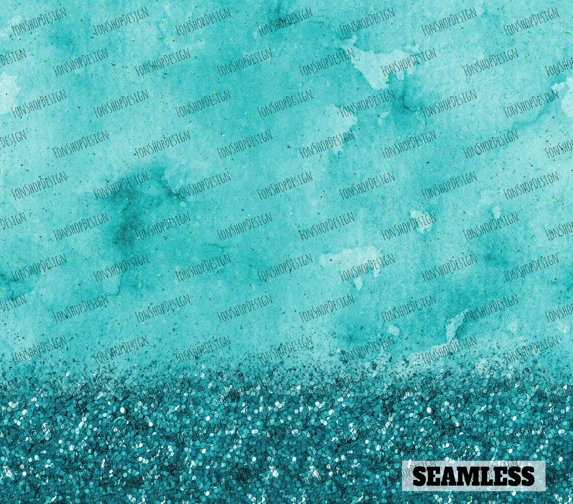 Turquoise Glitter Seamless 20oz Skinny Tapered & Straight - Etsy