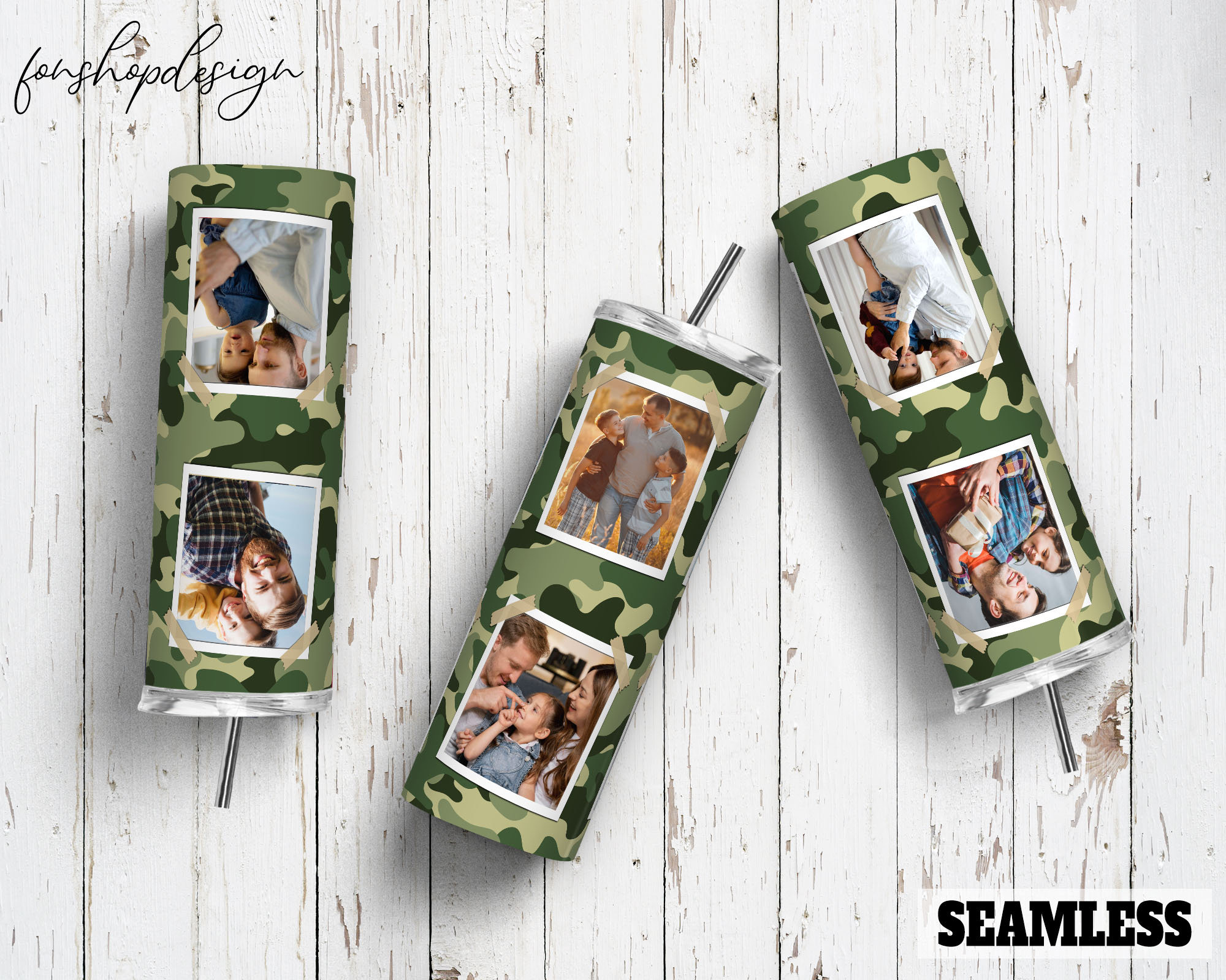 Soldier Military Camouflage Combo Photo Frame 20oz Skinny - Etsy