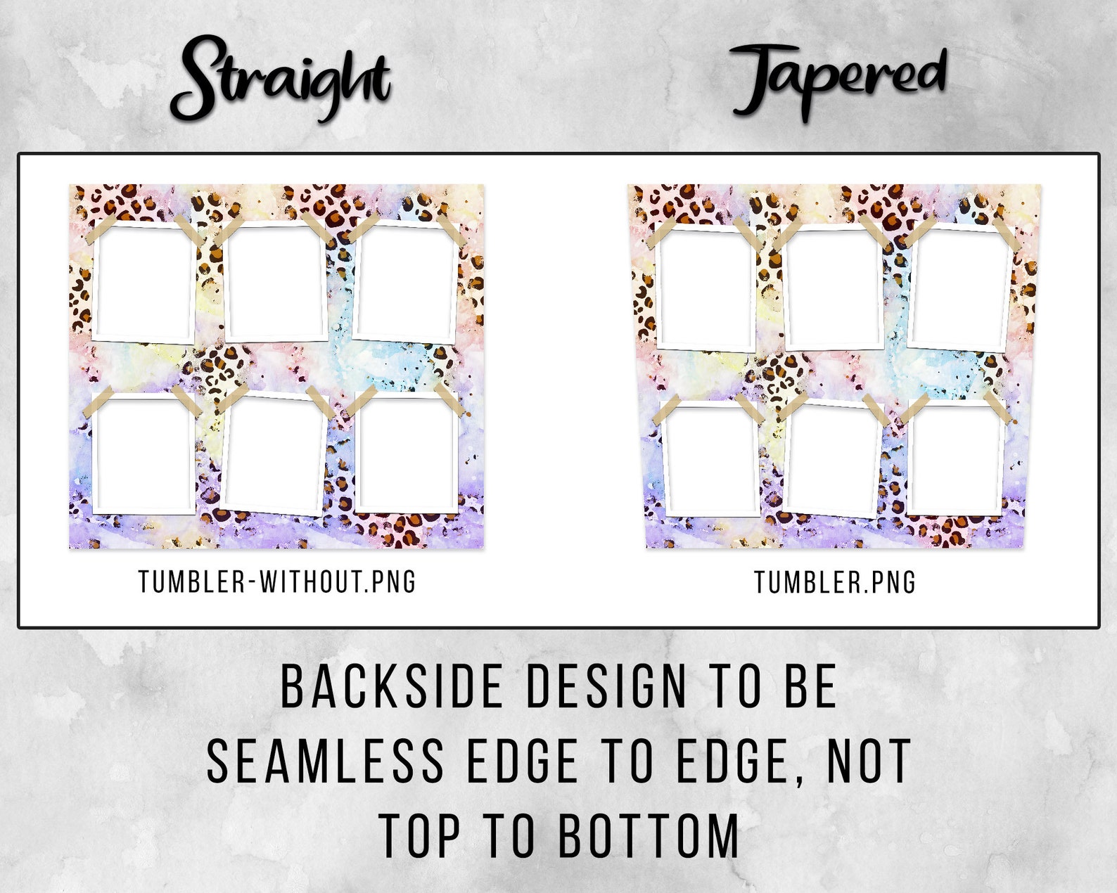 Watercolor Cheetah Leopard Photo Frame 20oz Skinny Tapered & - Etsy