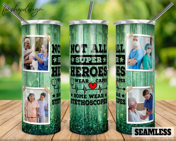 Nurse Super Power Cna Photo Frame 20oz Skinny Tapered & | Etsy