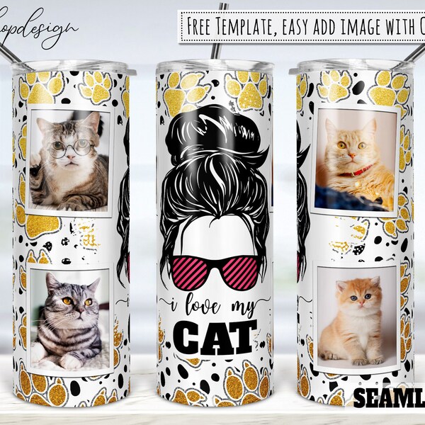 I Love My Cat Sublimation Wrap - Etsy