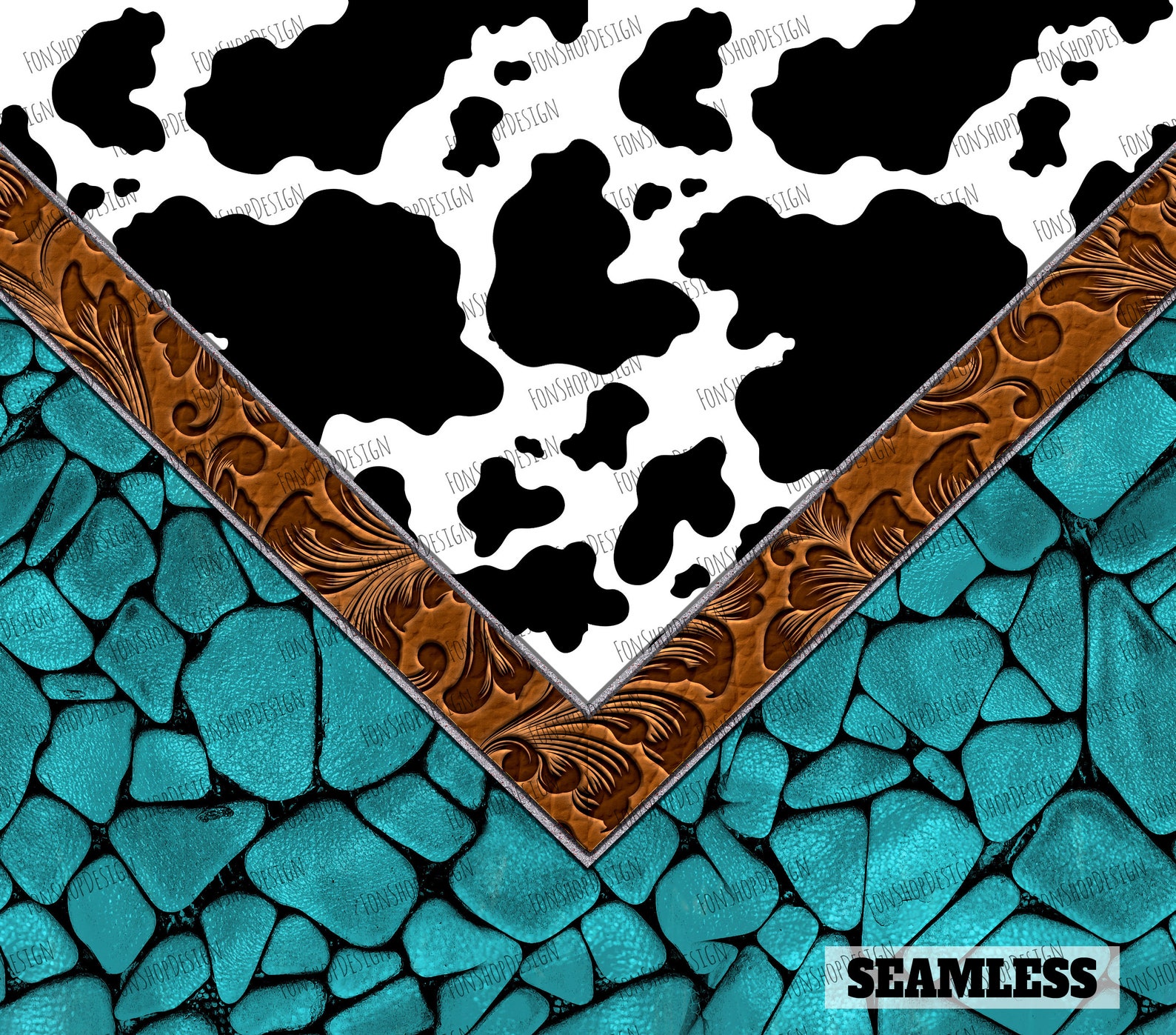 Cowhide Turquoise Seamless 20oz Skinny Tapered & Straight | Etsy