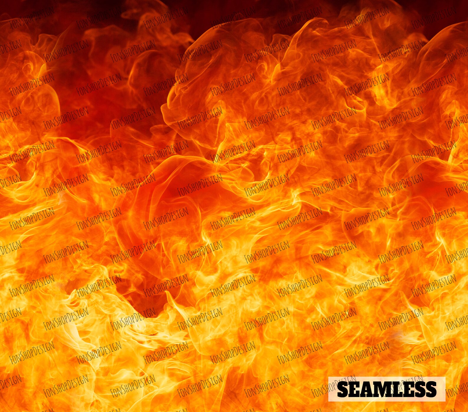 Flames Seamless 20oz Skinny Tapered & Straight Tumbler | Etsy