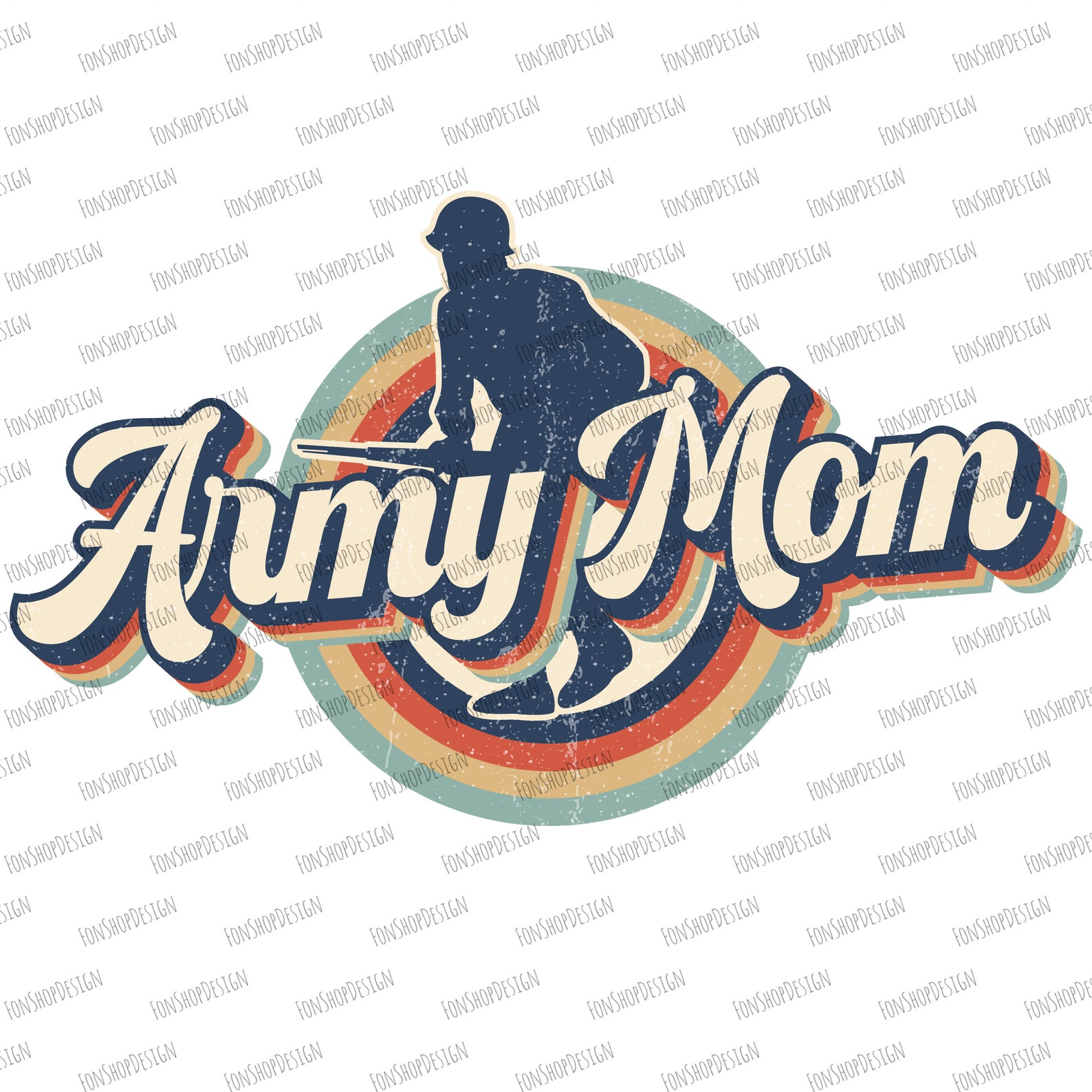Retro Army Mom Png, Gift for Mom Sublimation, Army Mom Shirt, Instant ...