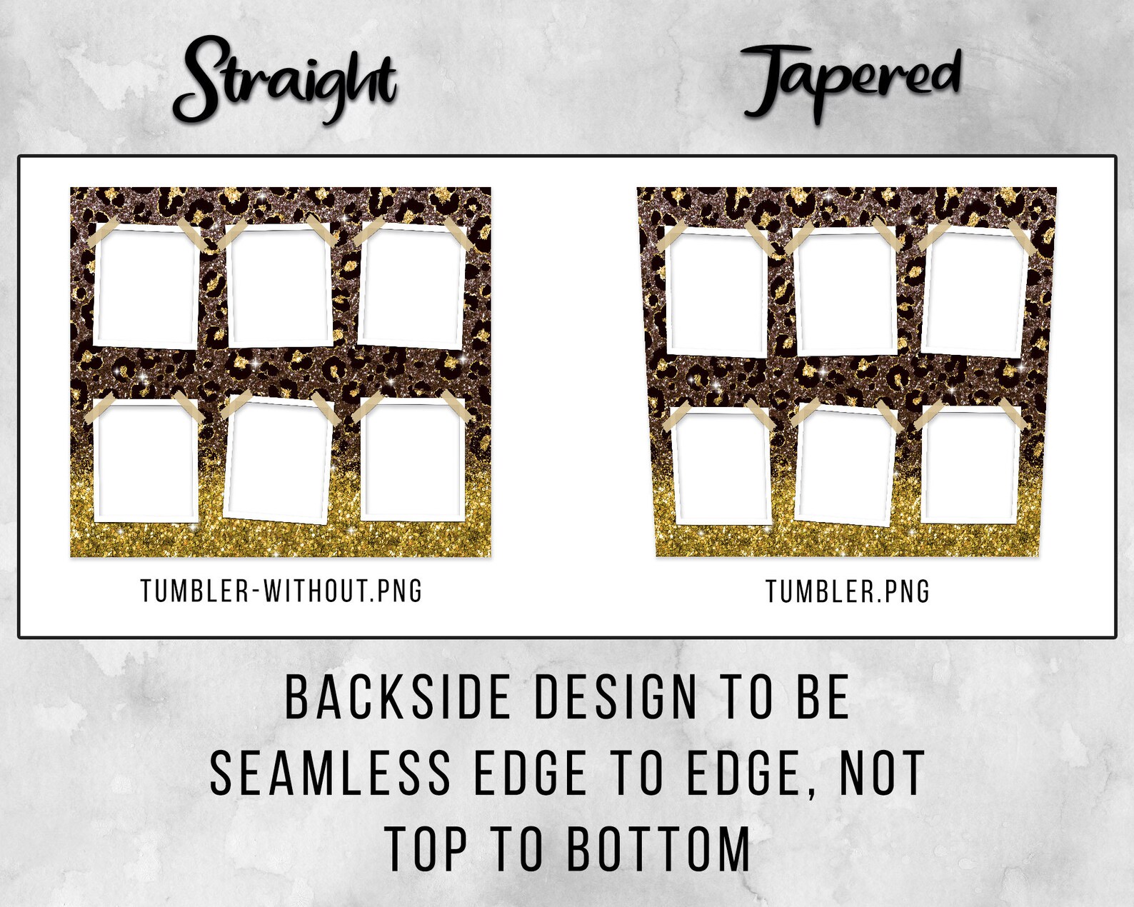 Cheetah Leopard Glitter Photo Frame 20oz Skinny Tapered & - Etsy