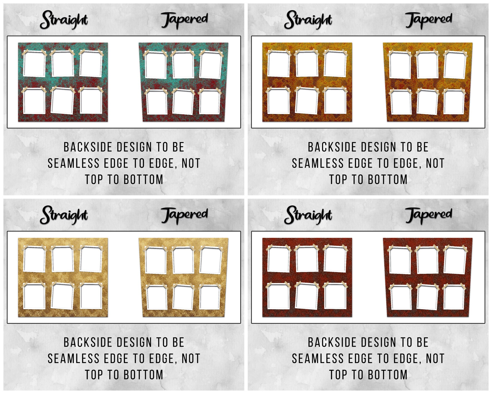 Rusty Metallic Metal Photo Frame 20oz Skinny Tapered & - Etsy