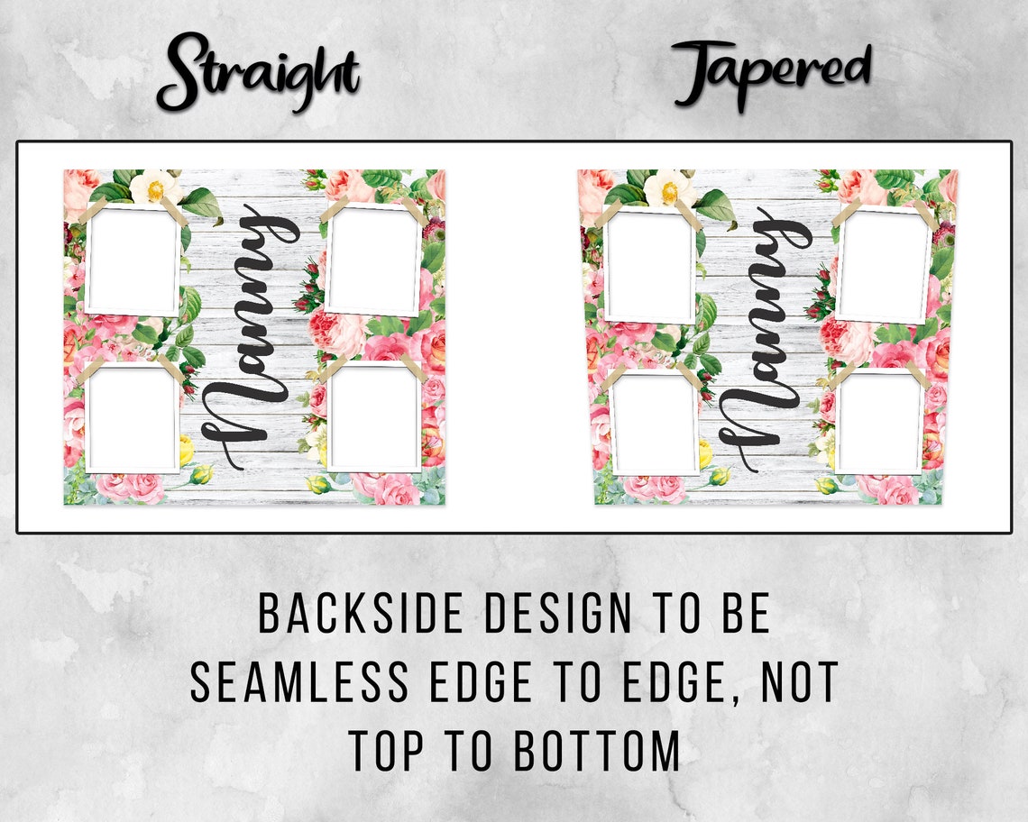 Nanny Photo Frame 20oz Skinny Tapered & Straight Tumbler - Etsy