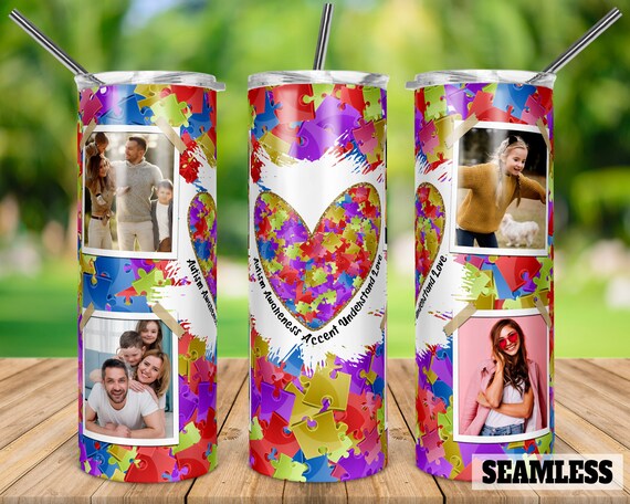 Autism Awareness Photo Frame 20oz Skinny Tapered & Straight | Etsy