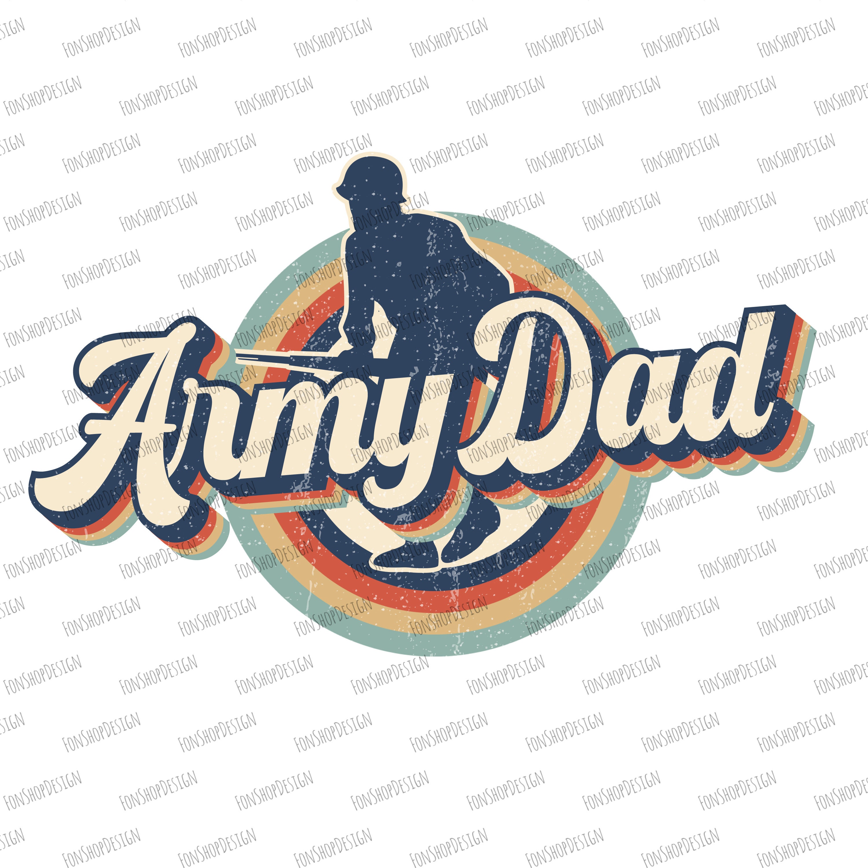 Retro Army Dad Png Gift for Dad Sublimation Army Dad Shirt | Etsy