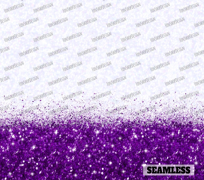 Purple Faux Glitter Confetti Seamless 20oz Skinny Tapered & | Etsy