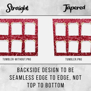 Red Glitter Photo Frame 20oz Skinny Tapered & Straight Tumbler ...